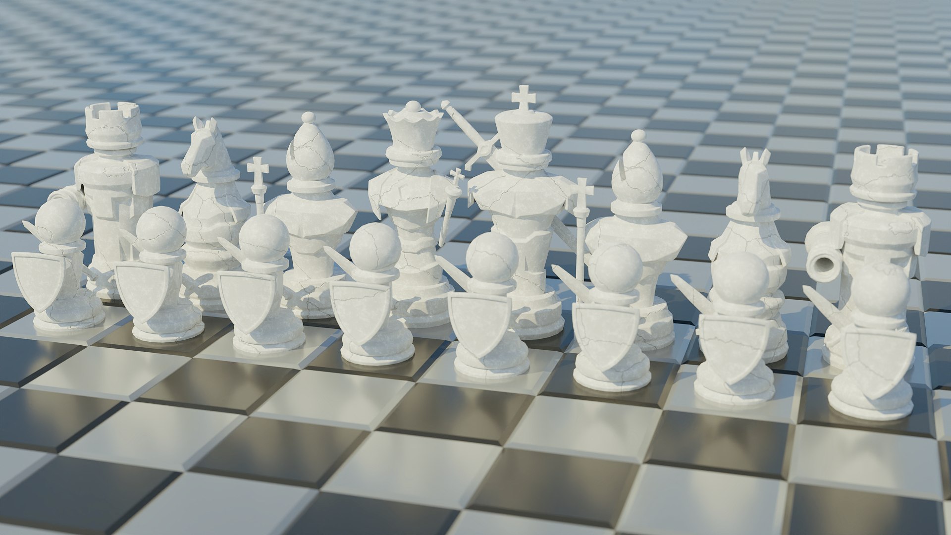 Stylized Chess Figures Model - TurboSquid 2146039
