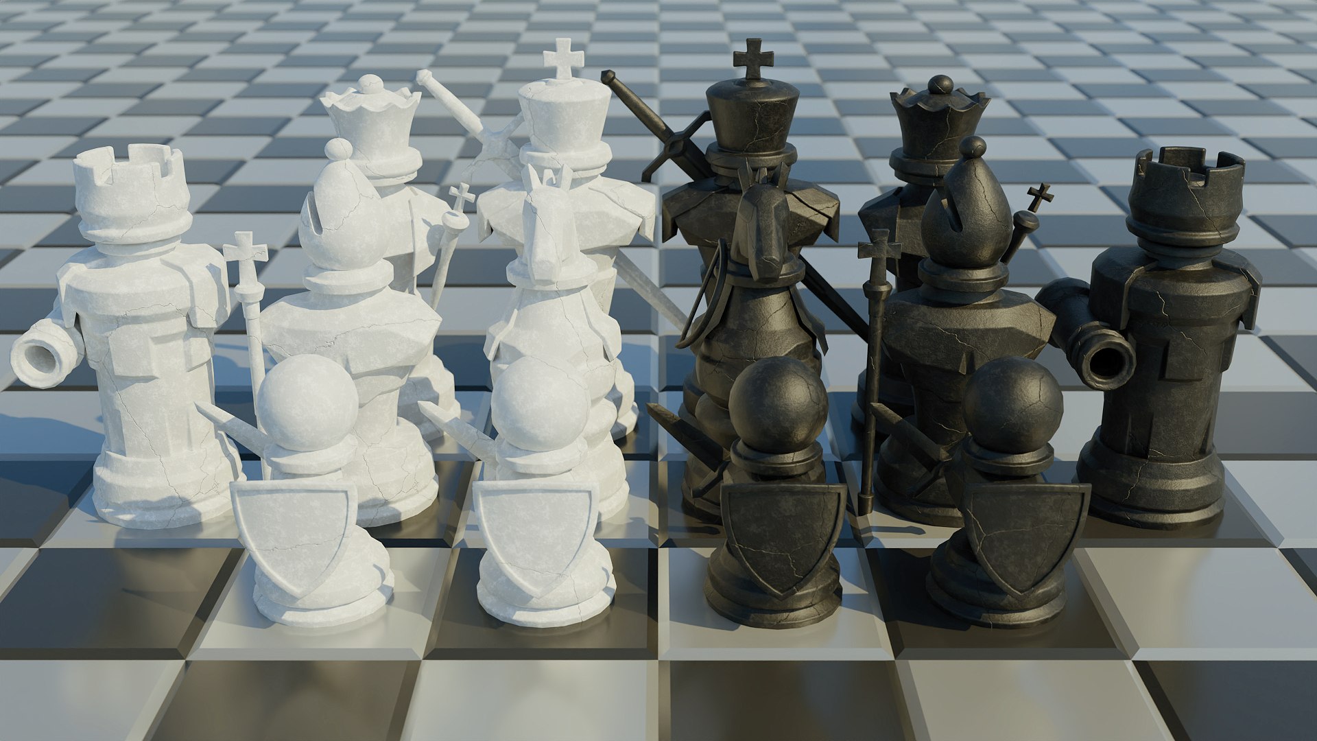 Stylized Chess Figures Model - TurboSquid 2146039