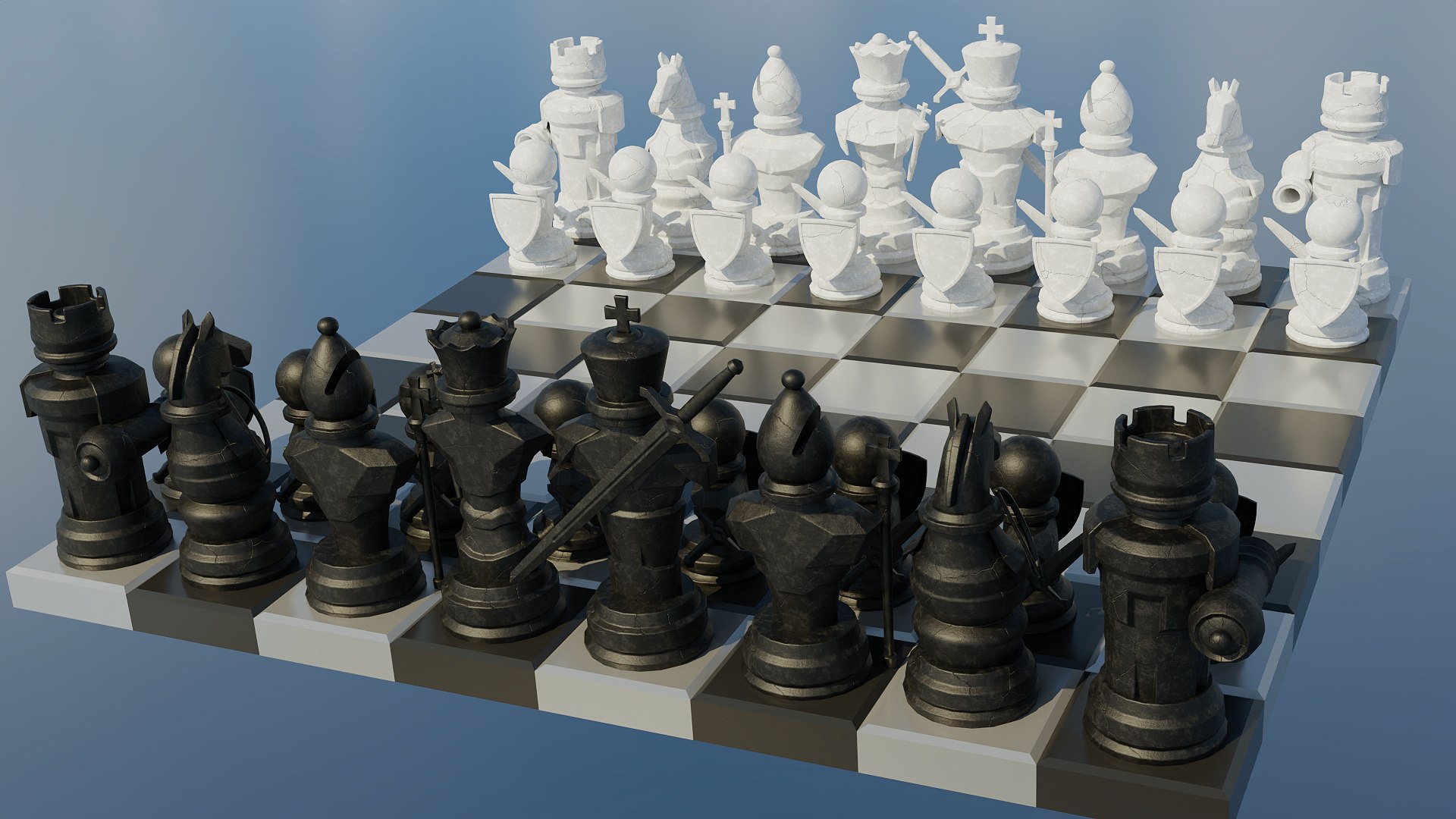 Stylized Chess Figures Model - TurboSquid 2146039