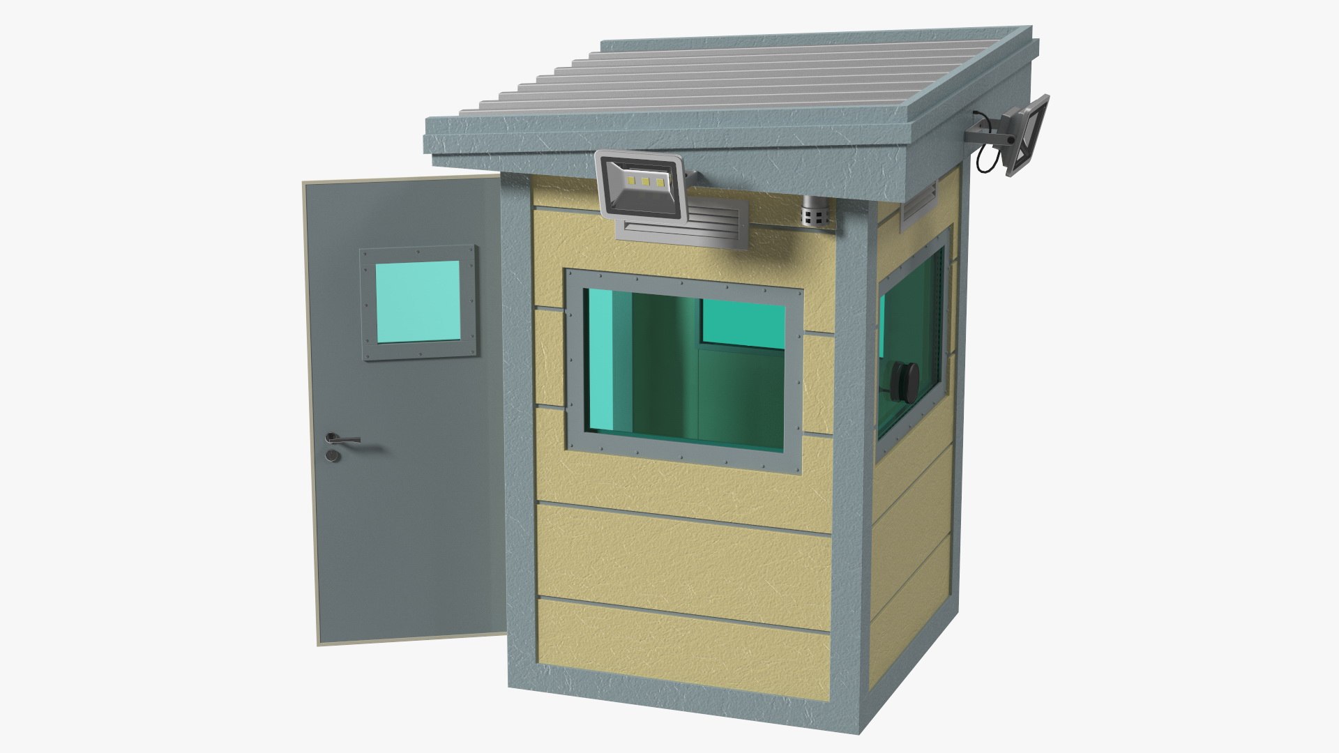 3D Bullet Resistant Guard Booths - TurboSquid 1828152