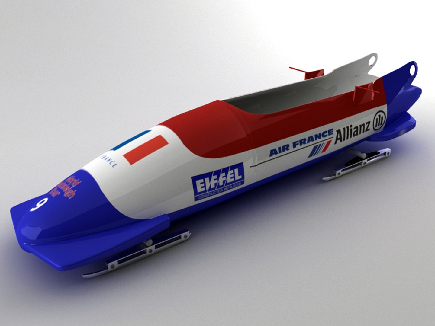 3dsmax Bobsleigh Sled - France