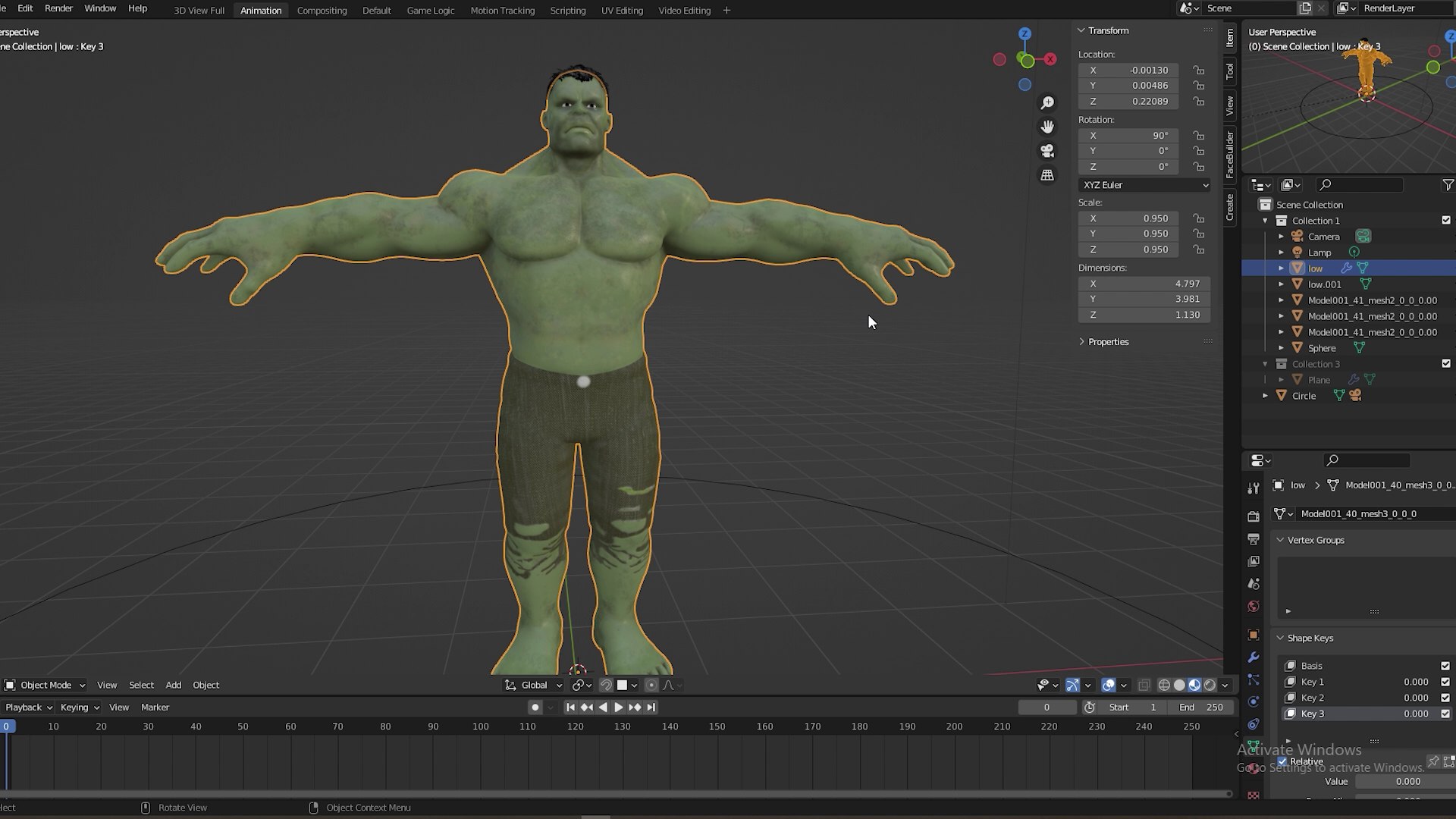 3D Hulk Detailed - TurboSquid 1978060