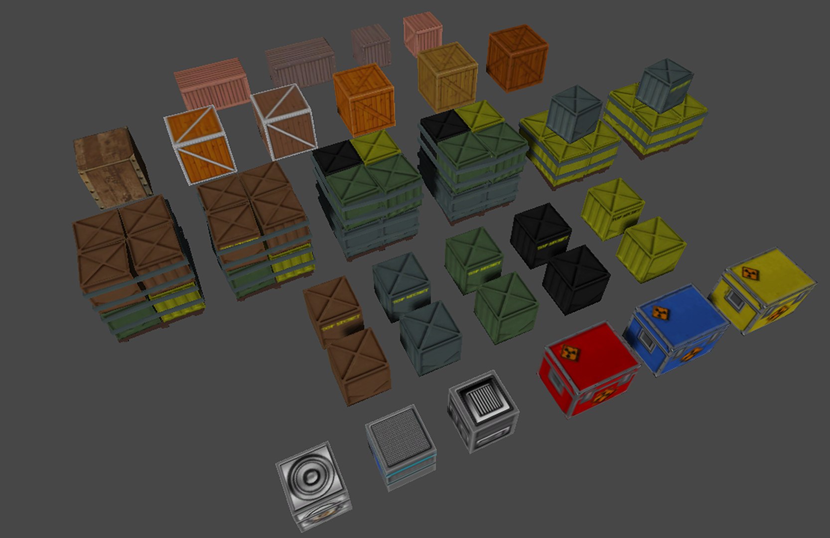 Cartoon Boxes 3D Model - TurboSquid 1628707