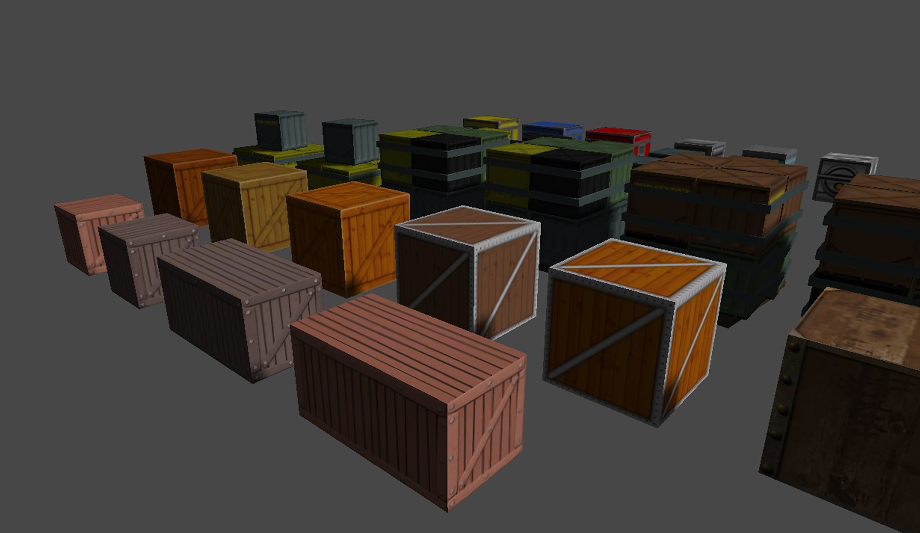 Cartoon Boxes 3D Model - TurboSquid 1628707