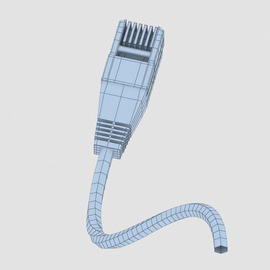 3d Ethernet Cable Model