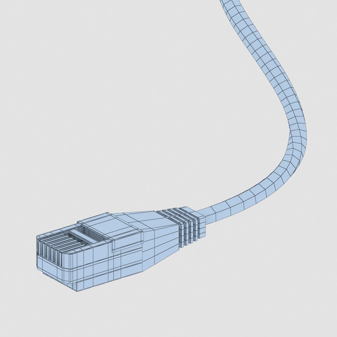 3d Ethernet Cable Model