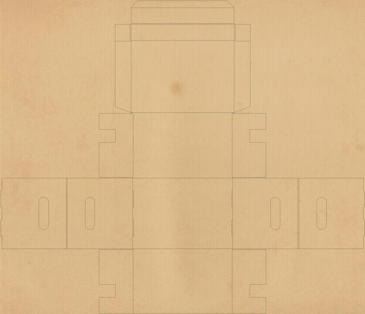 3d model brown archive box