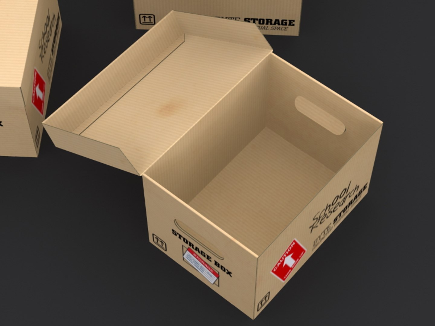 3d model brown archive box