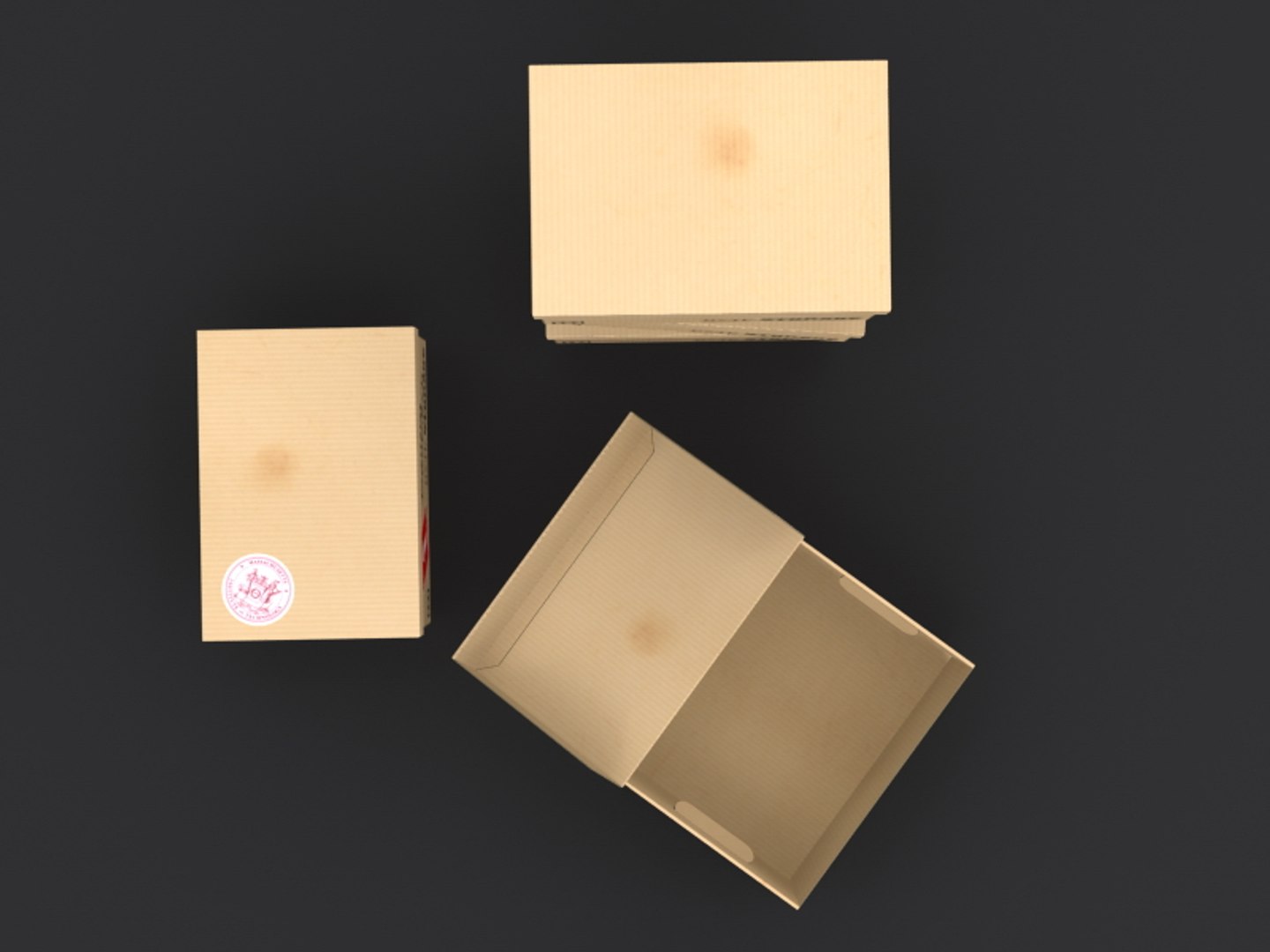 3d model brown archive box