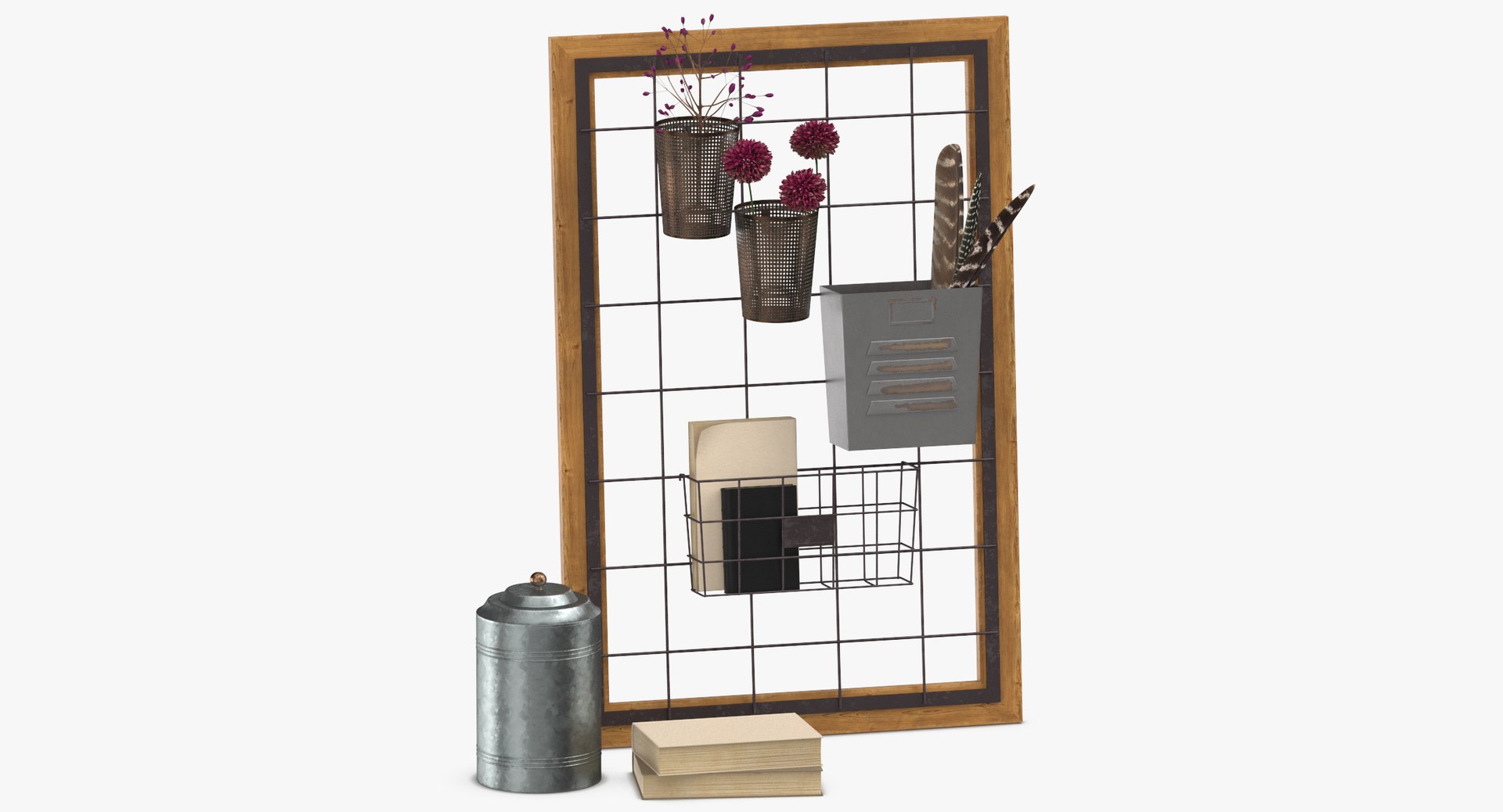 Steel Wire Wall Organizer 3D - TurboSquid 1303741