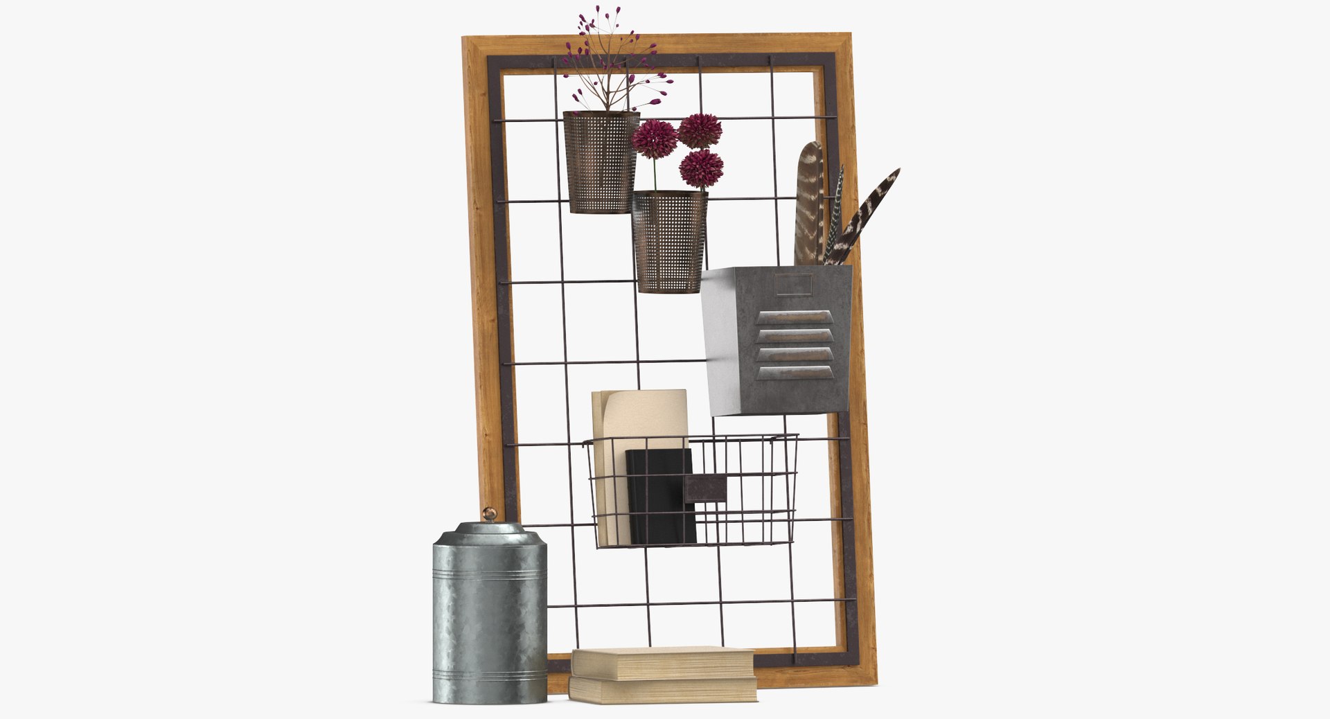 Steel Wire Wall Organizer 3D - TurboSquid 1303741