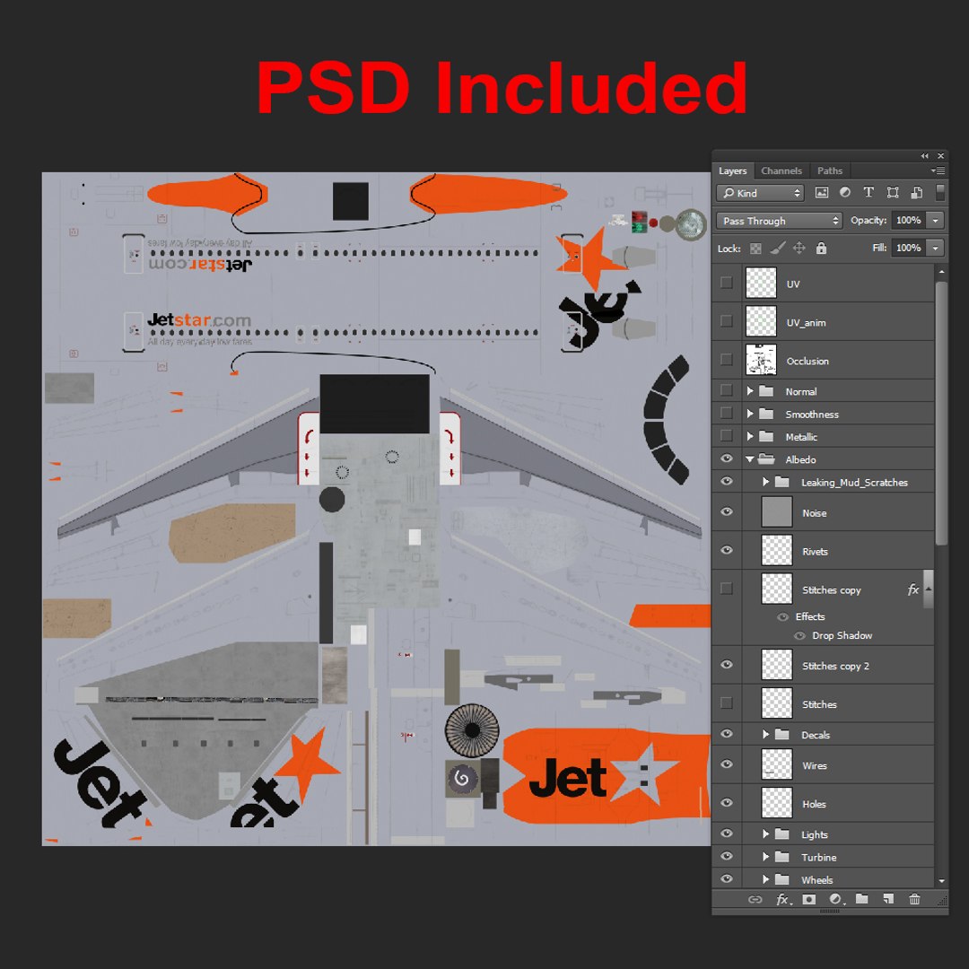 airbus a320 jetstar animation 3d max