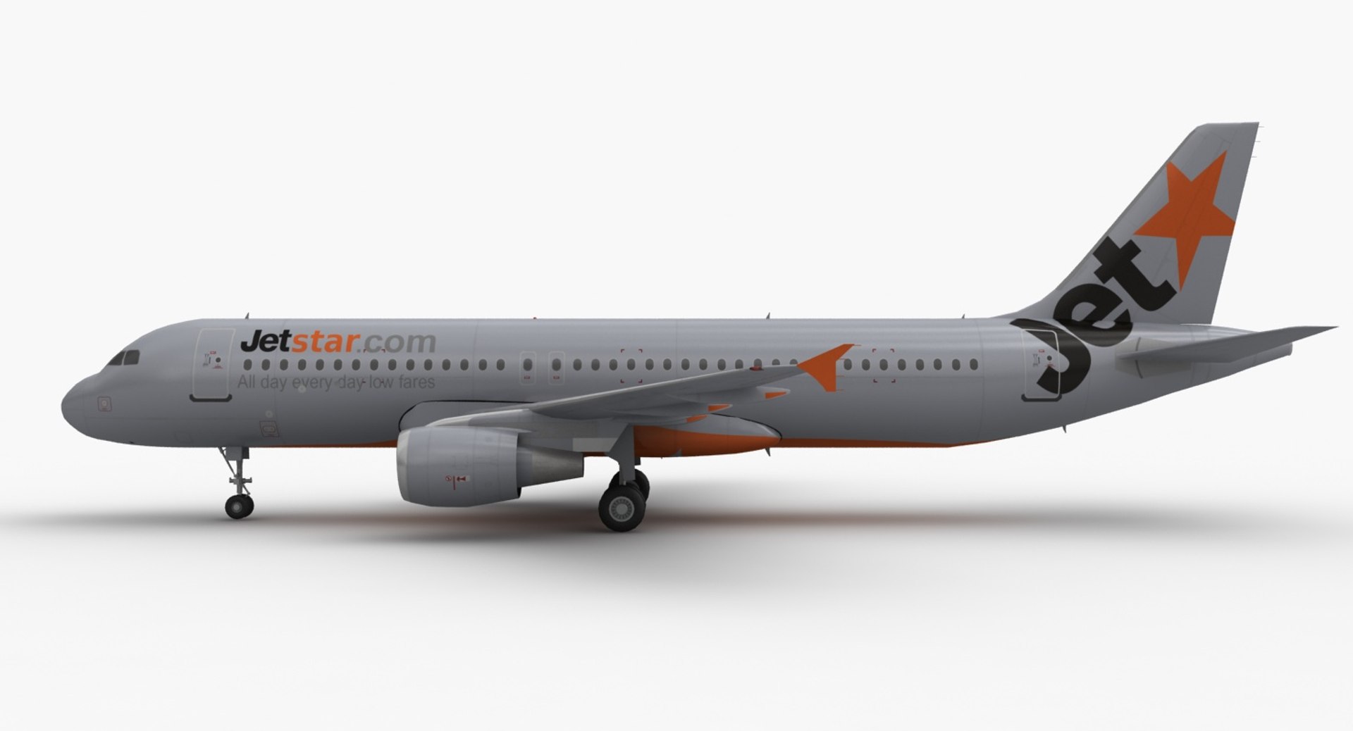 airbus a320 jetstar animation 3d max