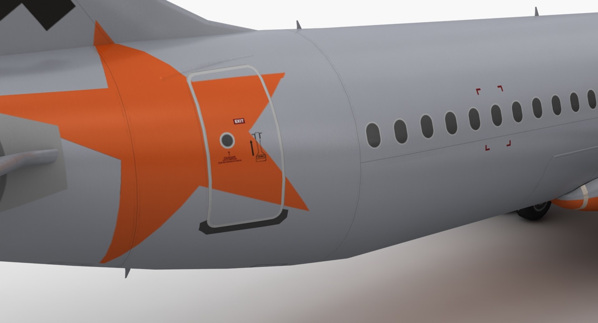 airbus a320 jetstar animation 3d max