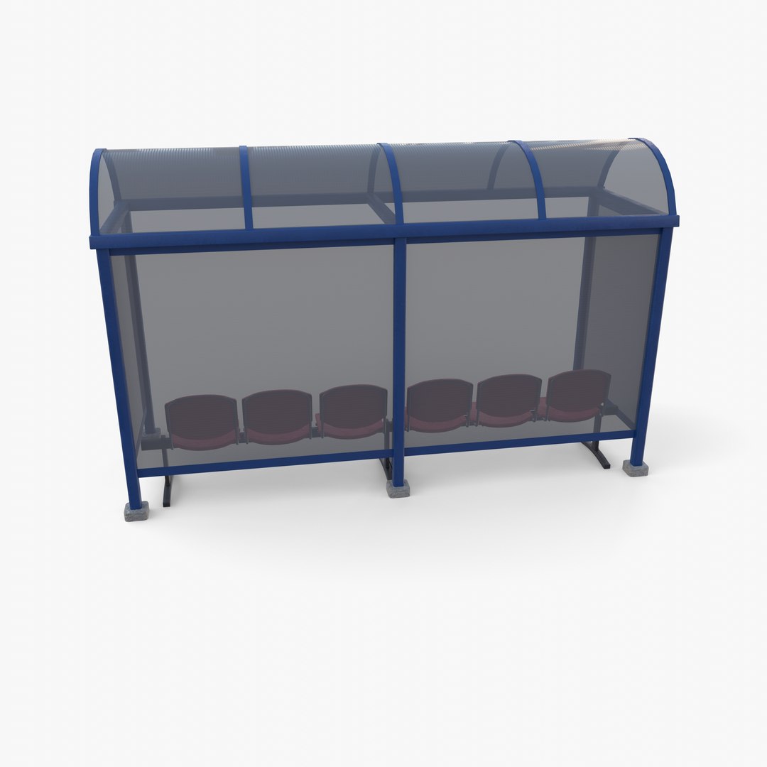 3D Bus Stop V2 Model - TurboSquid 2188894