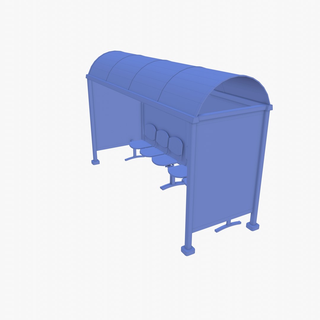 3D Bus Stop V2 Model - TurboSquid 2188894