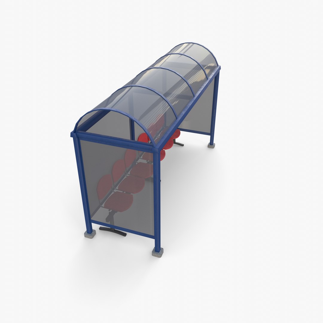 3D Bus Stop V2 Model - TurboSquid 2188894