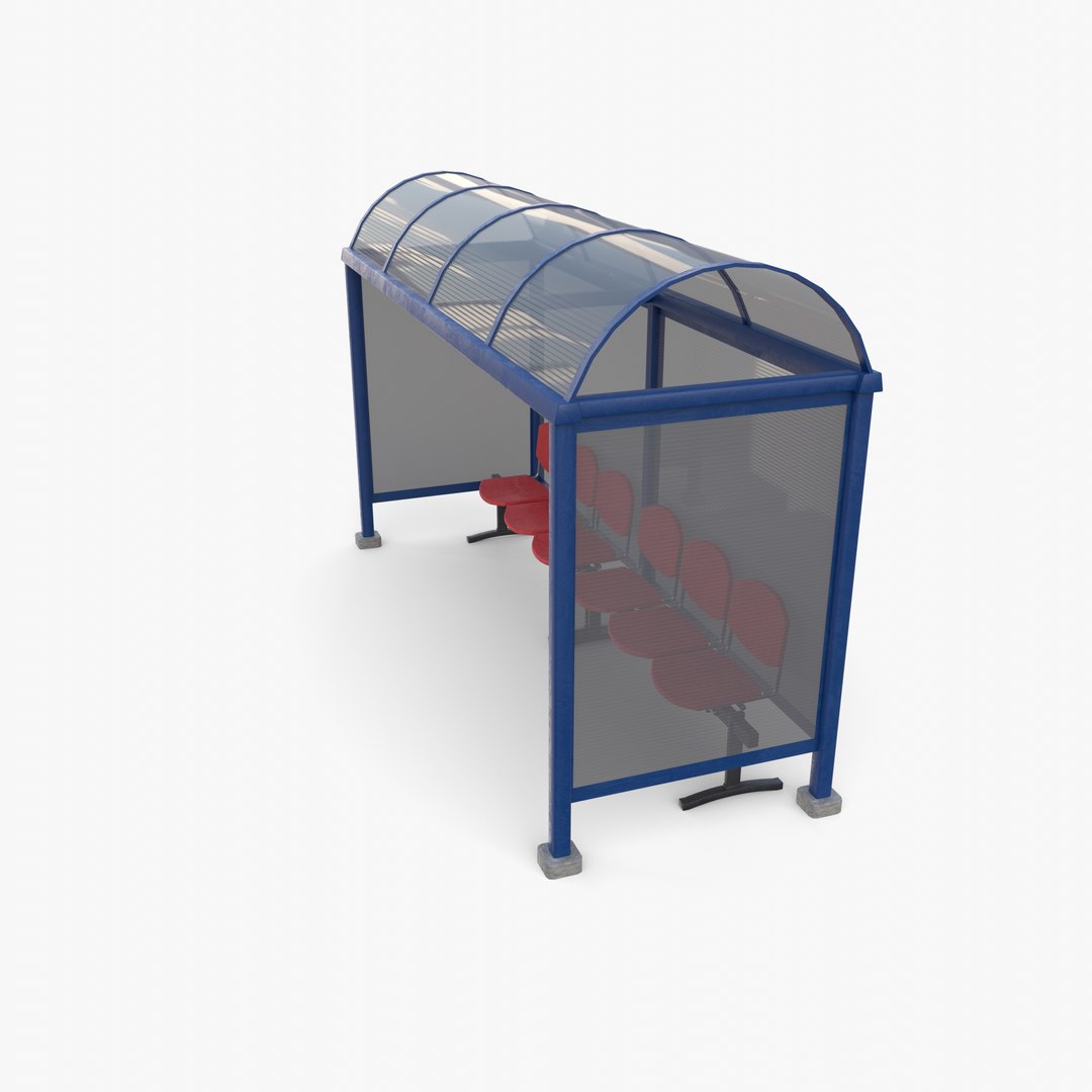 3D Bus Stop V2 Model - TurboSquid 2188894