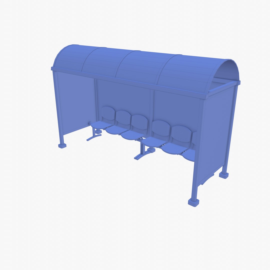 3D Bus Stop V2 Model - TurboSquid 2188894
