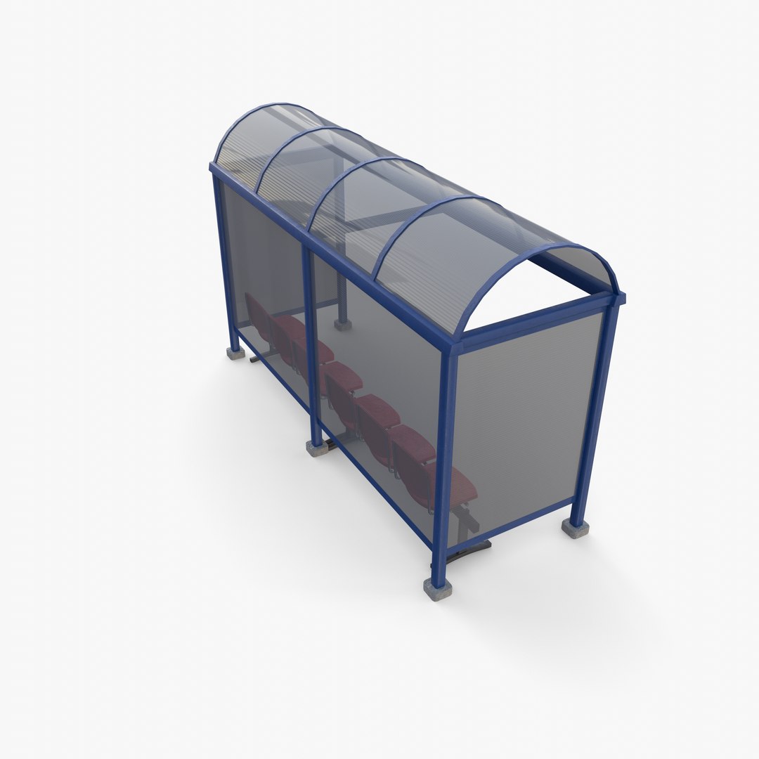 3D Bus Stop V2 Model - TurboSquid 2188894