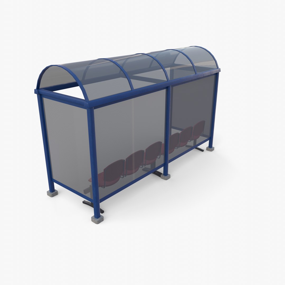3D Bus Stop V2 Model - TurboSquid 2188894