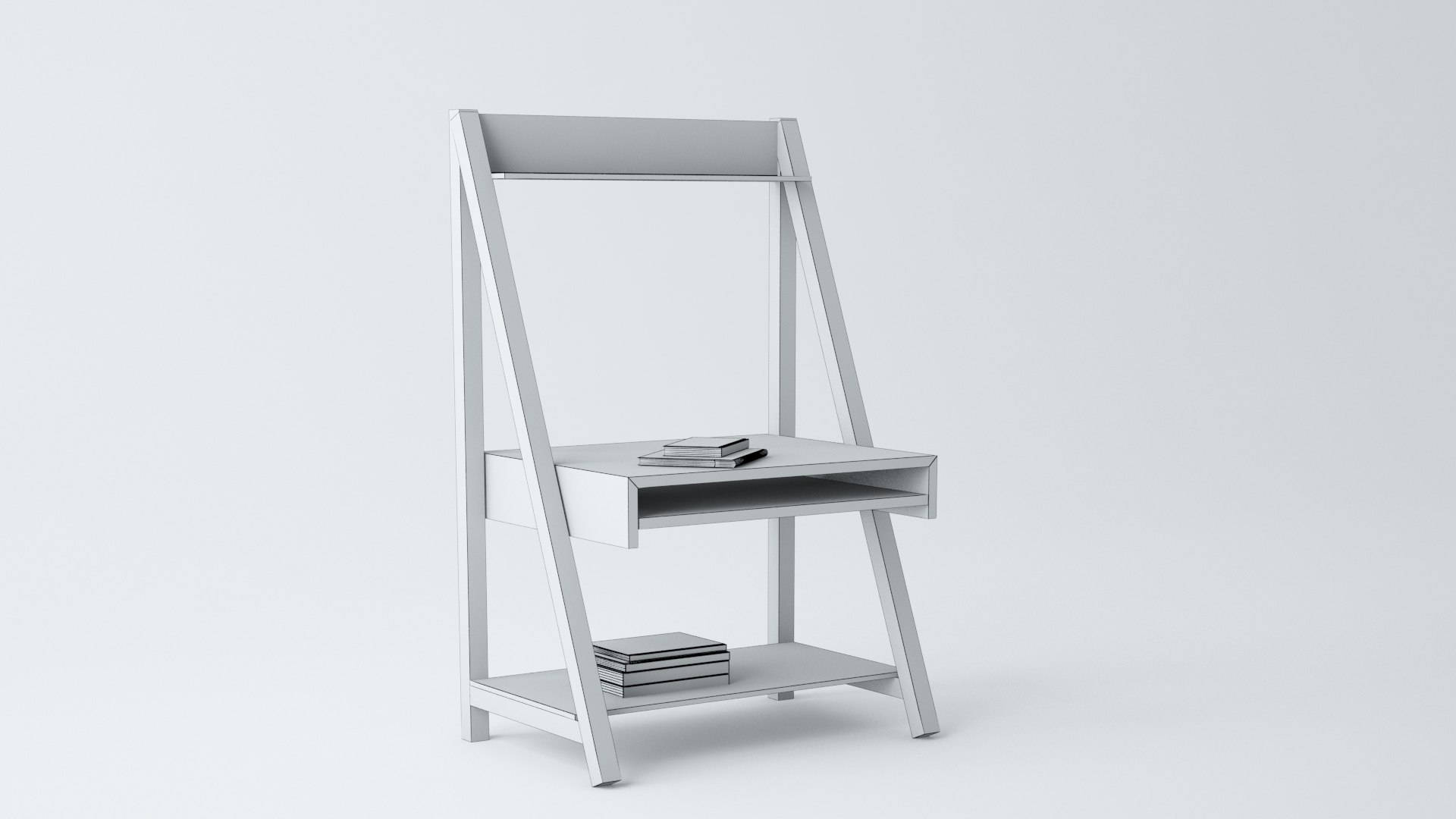 Study Table 3D Model - TurboSquid 1300389