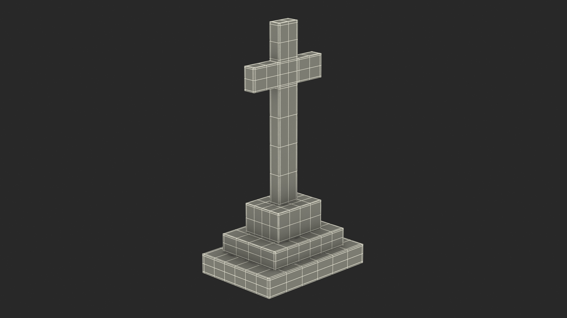 3D Granite Cross Memorial Model - TurboSquid 2342541