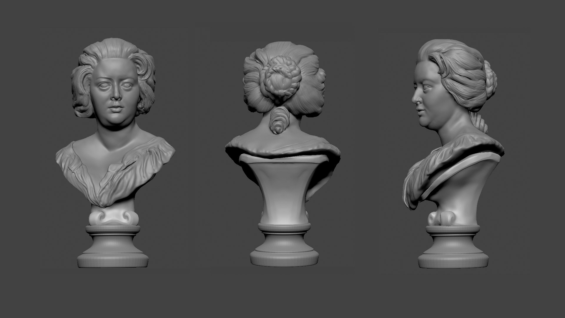 3D Constanza Bonarelli Bernini Bust Sculpture For ARCHVIZ-PBR-REALTIME ...