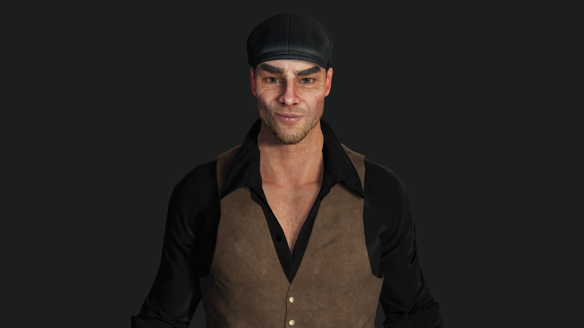 AAA 3D REALISTIC CHARACTER - EUROPEAN BOUNCER 1920 ERA NPC 3D ...