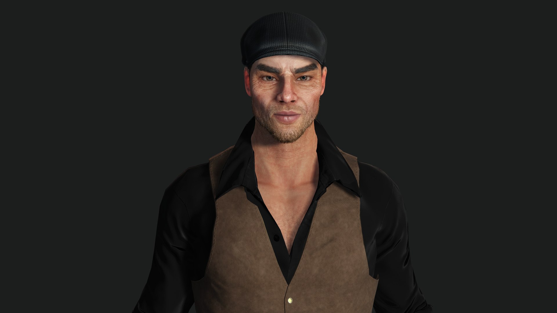 AAA 3D REALISTIC CHARACTER - EUROPEAN BOUNCER 1920 ERA NPC 3D ...