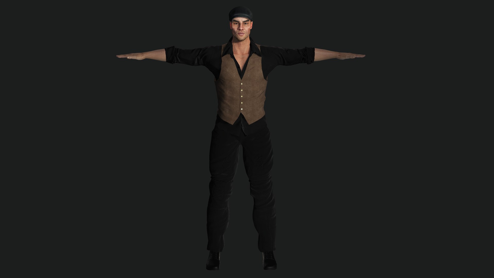 AAA 3D REALISTIC CHARACTER - EUROPEAN BOUNCER 1920 ERA NPC 3D ...