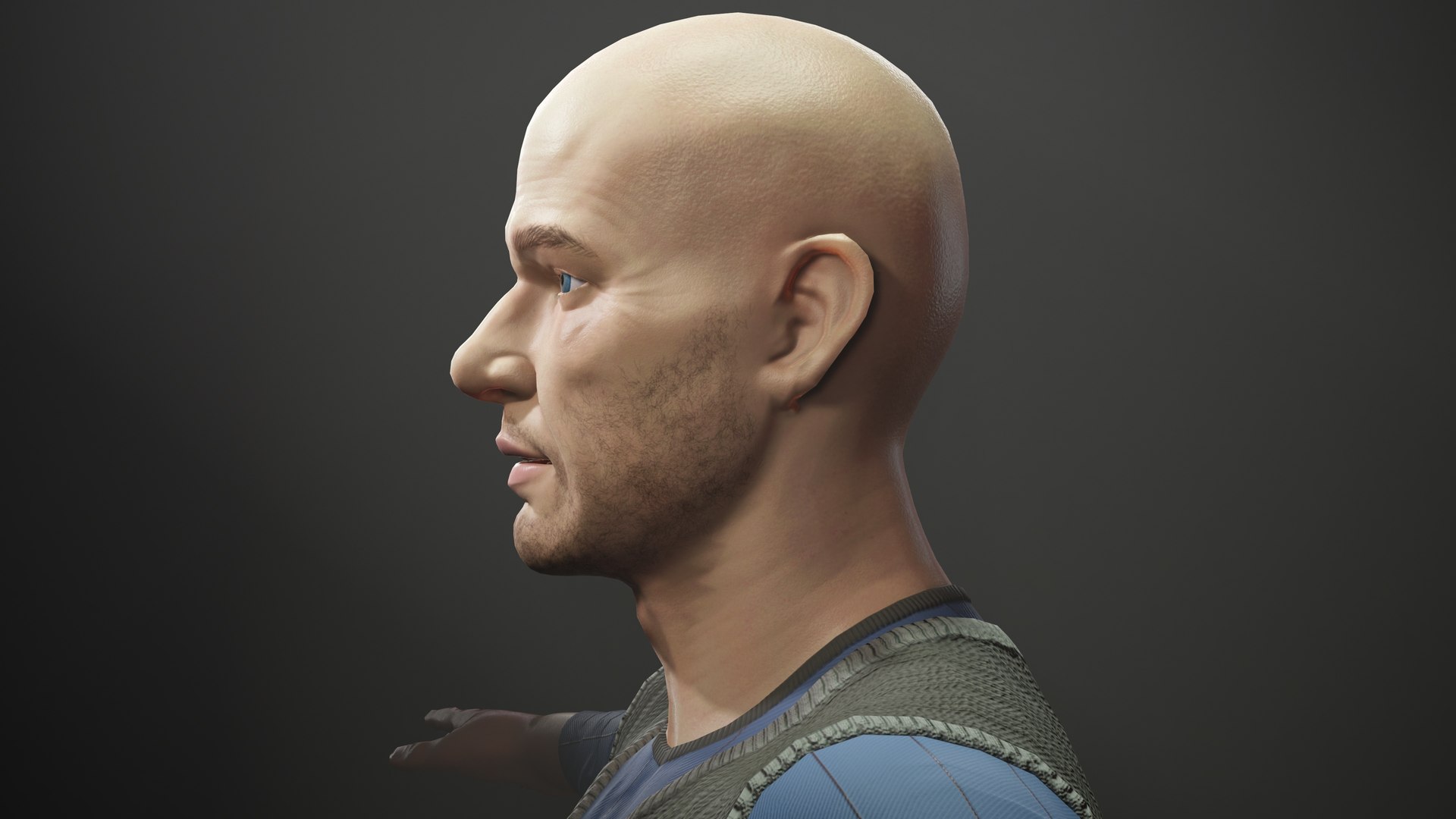 Man Bald 3D Model - TurboSquid 1521873