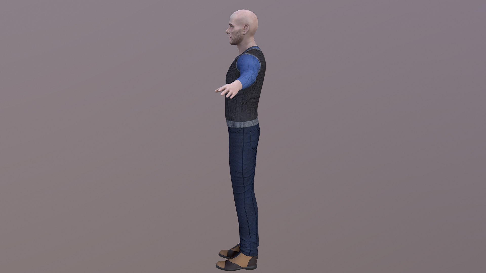 Man Bald 3D Model - TurboSquid 1521873