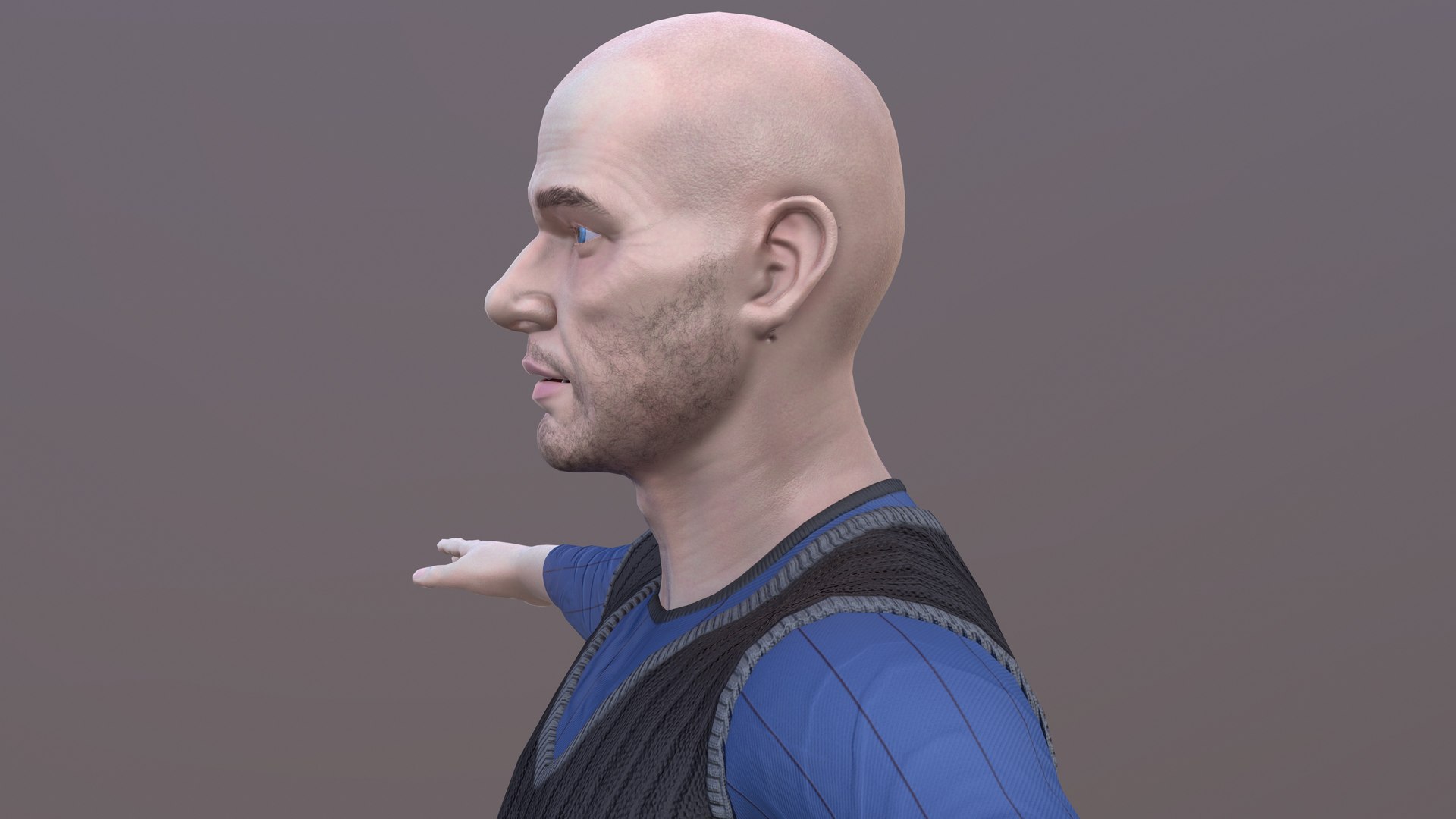 Man Bald 3D Model - TurboSquid 1521873