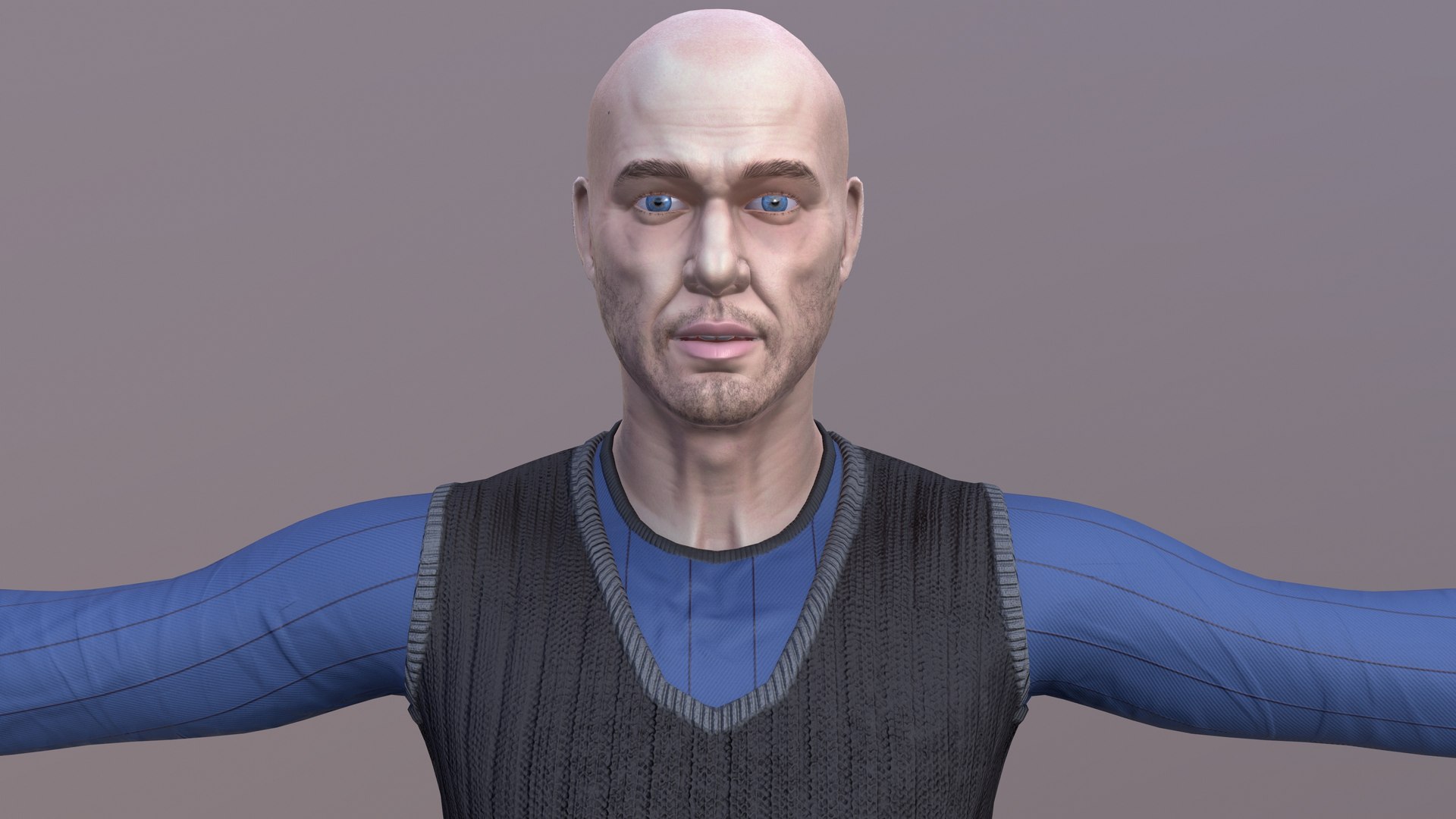 Man Bald 3D Model - TurboSquid 1521873