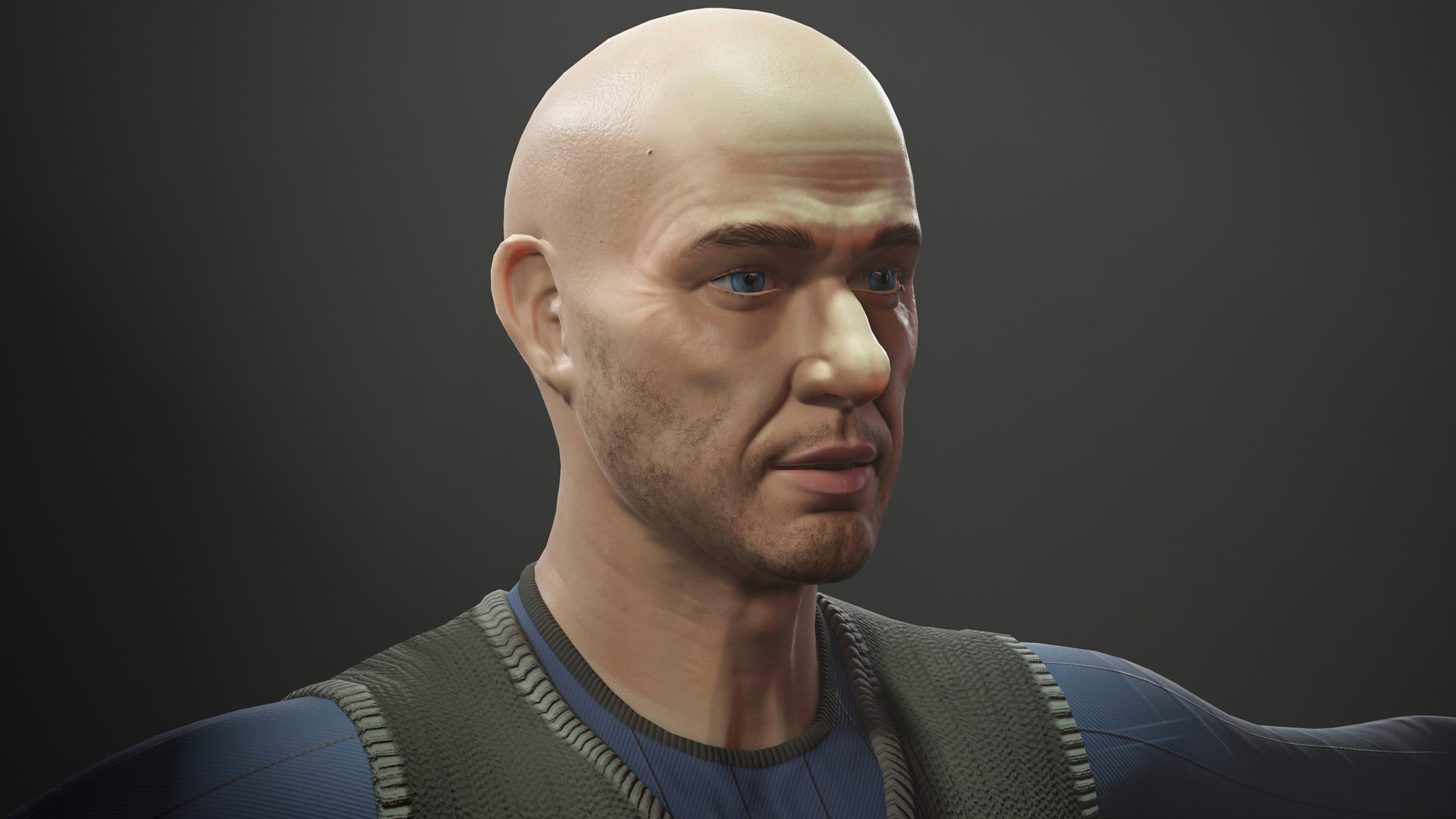 Man Bald 3D Model - TurboSquid 1521873