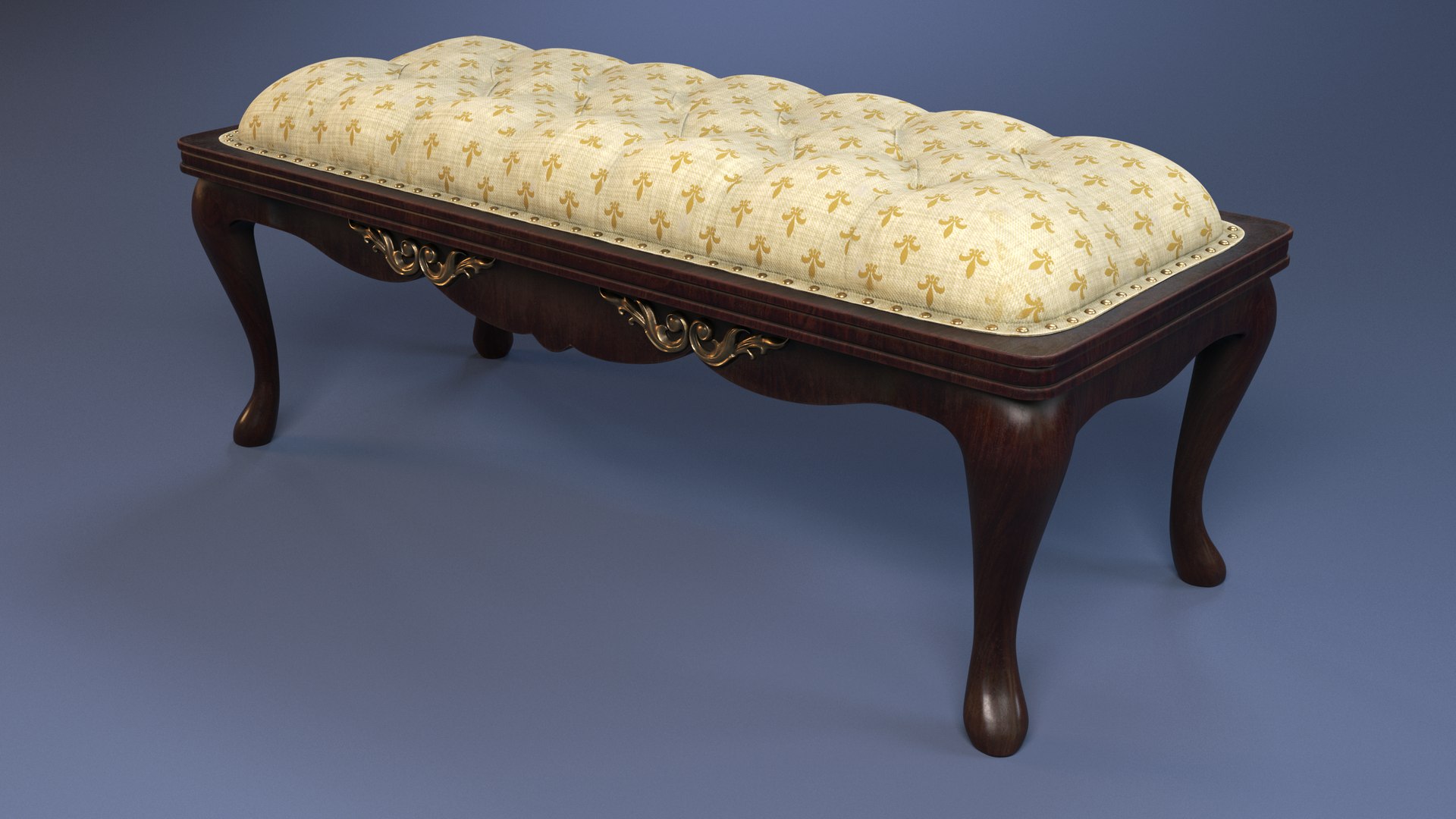 3D model Victorian Bed Bench - TurboSquid 2103730