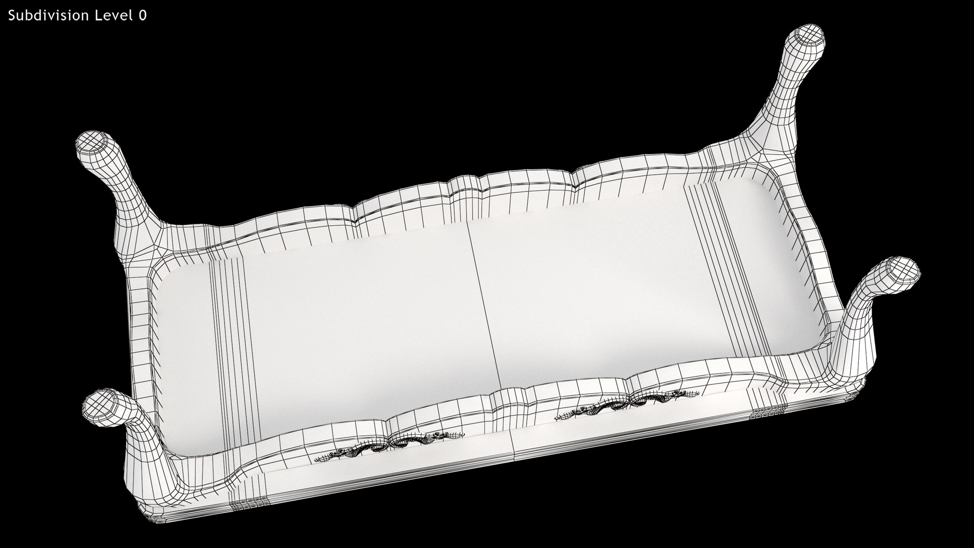 3D model Victorian Bed Bench - TurboSquid 2103730