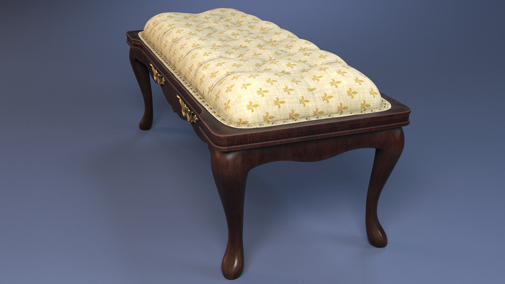 3D model Victorian Bed Bench - TurboSquid 2103730