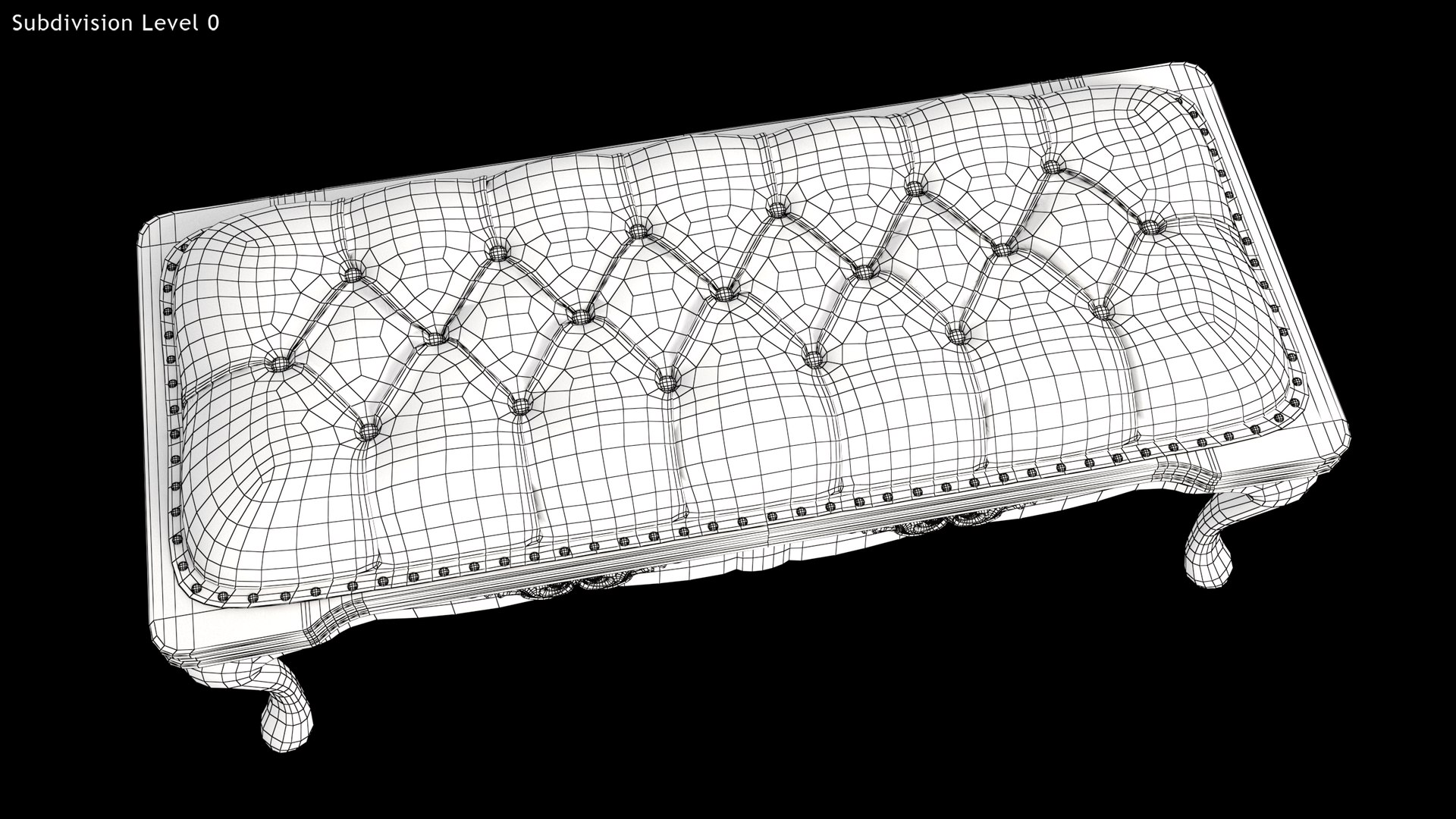 3D model Victorian Bed Bench - TurboSquid 2103730