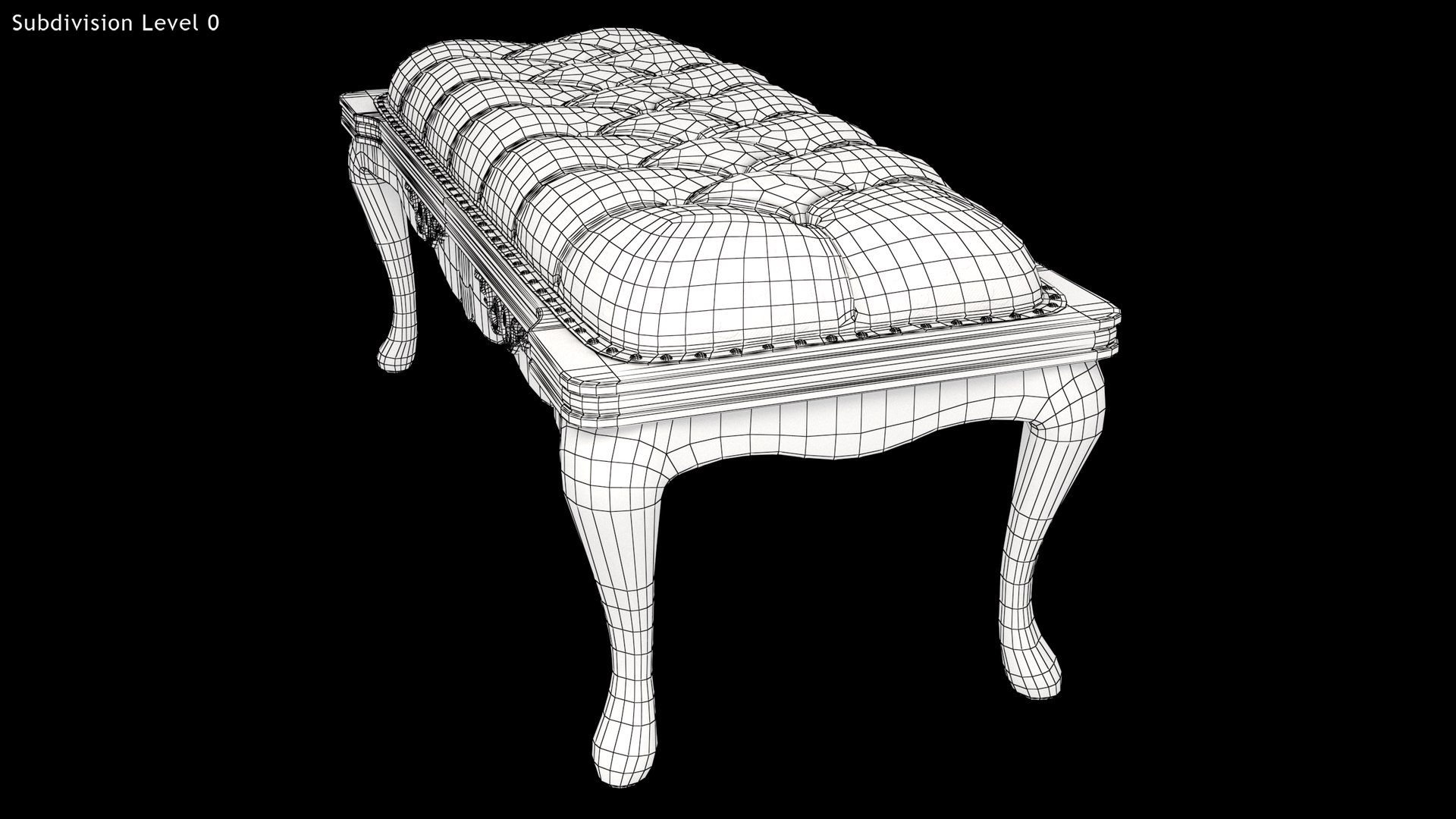 3D model Victorian Bed Bench - TurboSquid 2103730