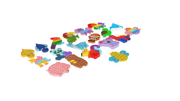 3D Animal Pop It Fidget Toys Set - TurboSquid 1918211