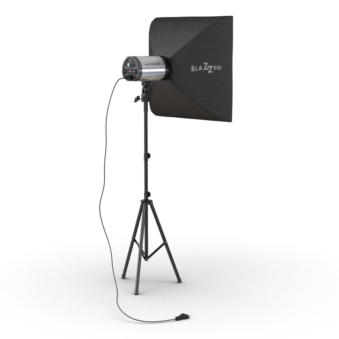 professional studio lighting softbox 3d model