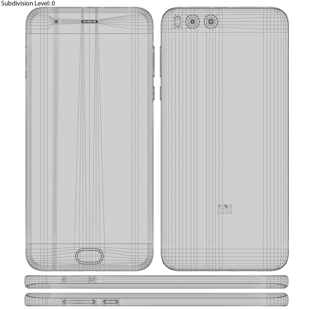 Realistic xiaomi mi 6 3D model - TurboSquid 1150723
