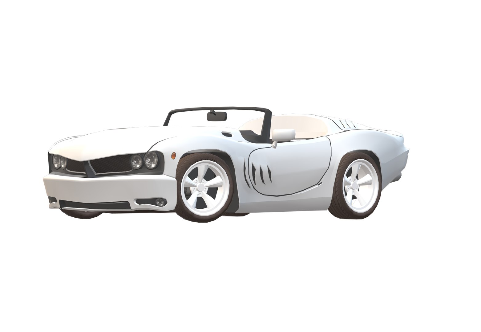 Hammerhead Car White 3D Model - TurboSquid 1490742