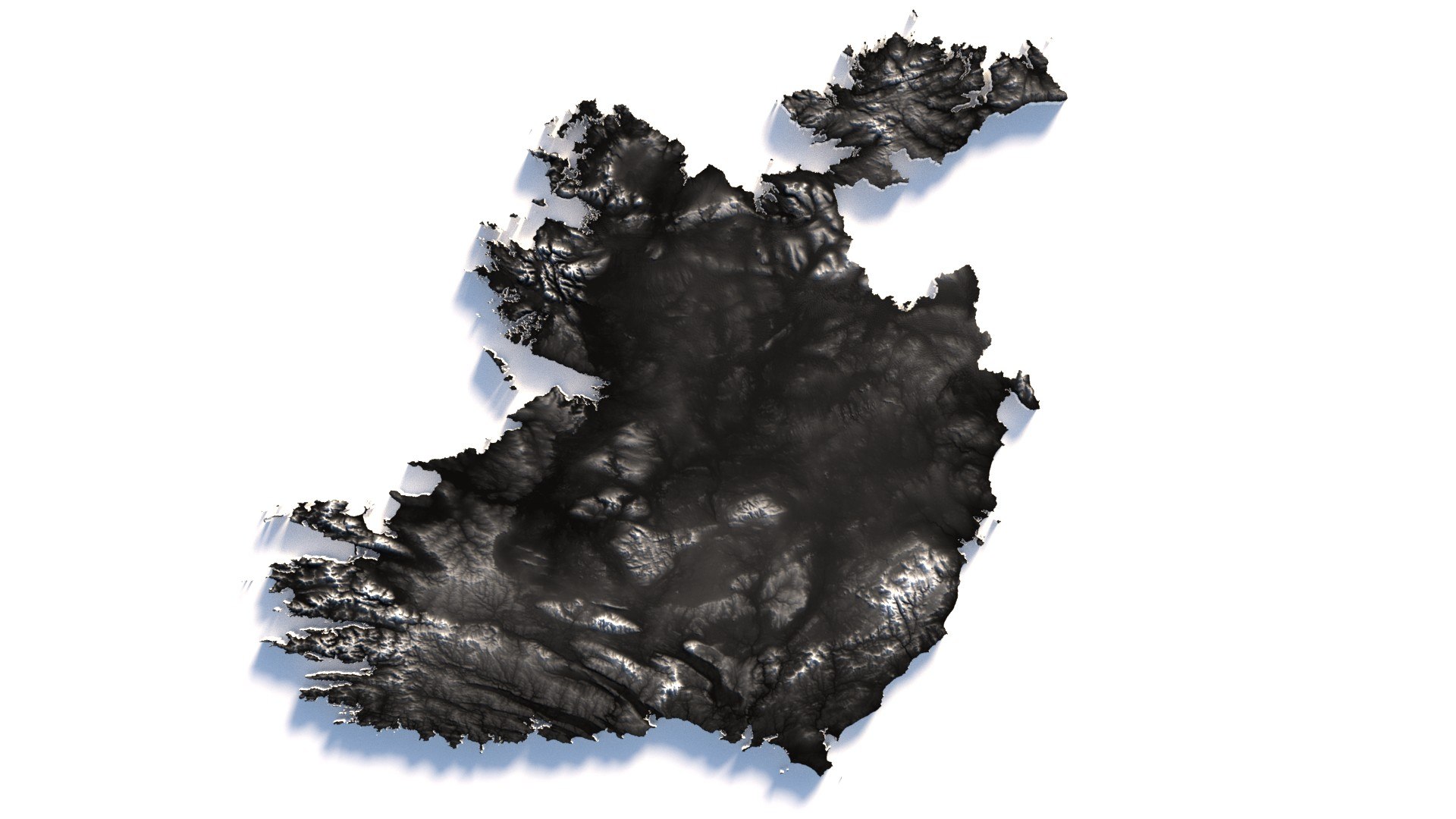 3D Ireland Terrain Map Model - TurboSquid 2336186