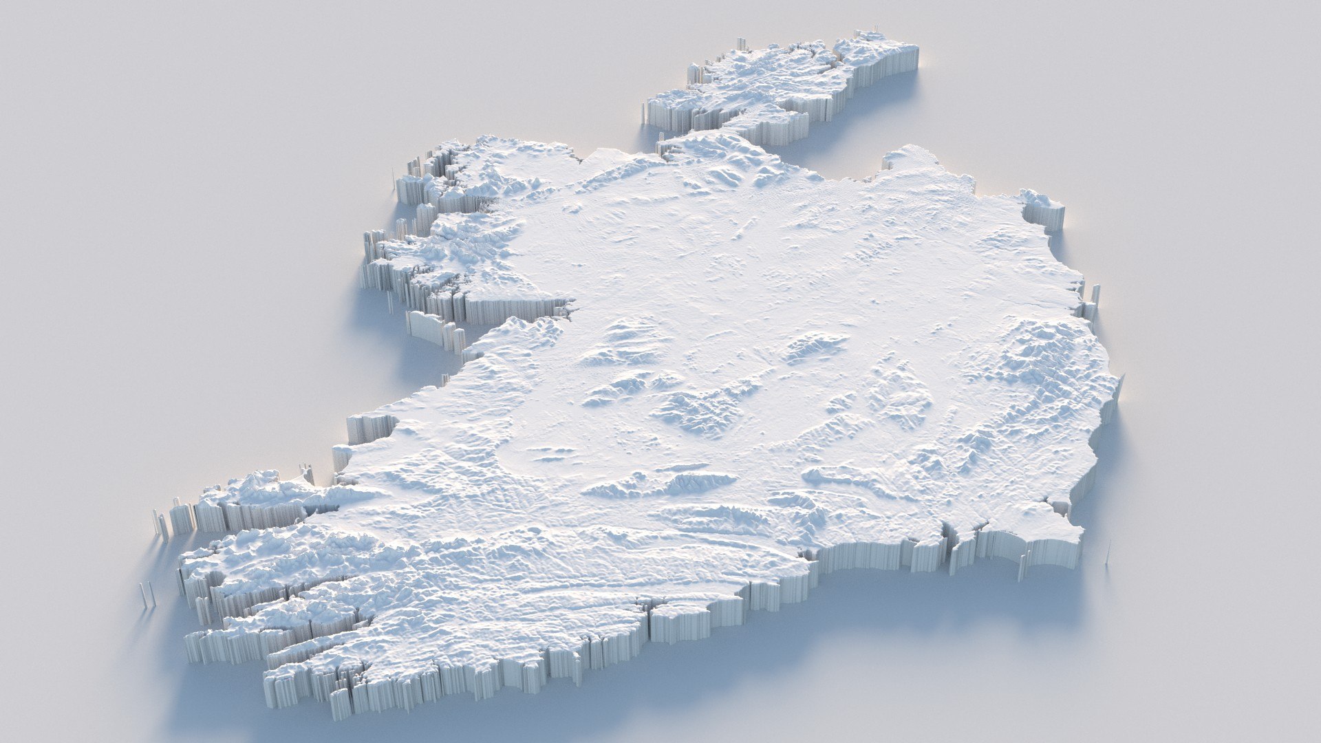 3D Ireland Terrain Map Model - TurboSquid 2336186