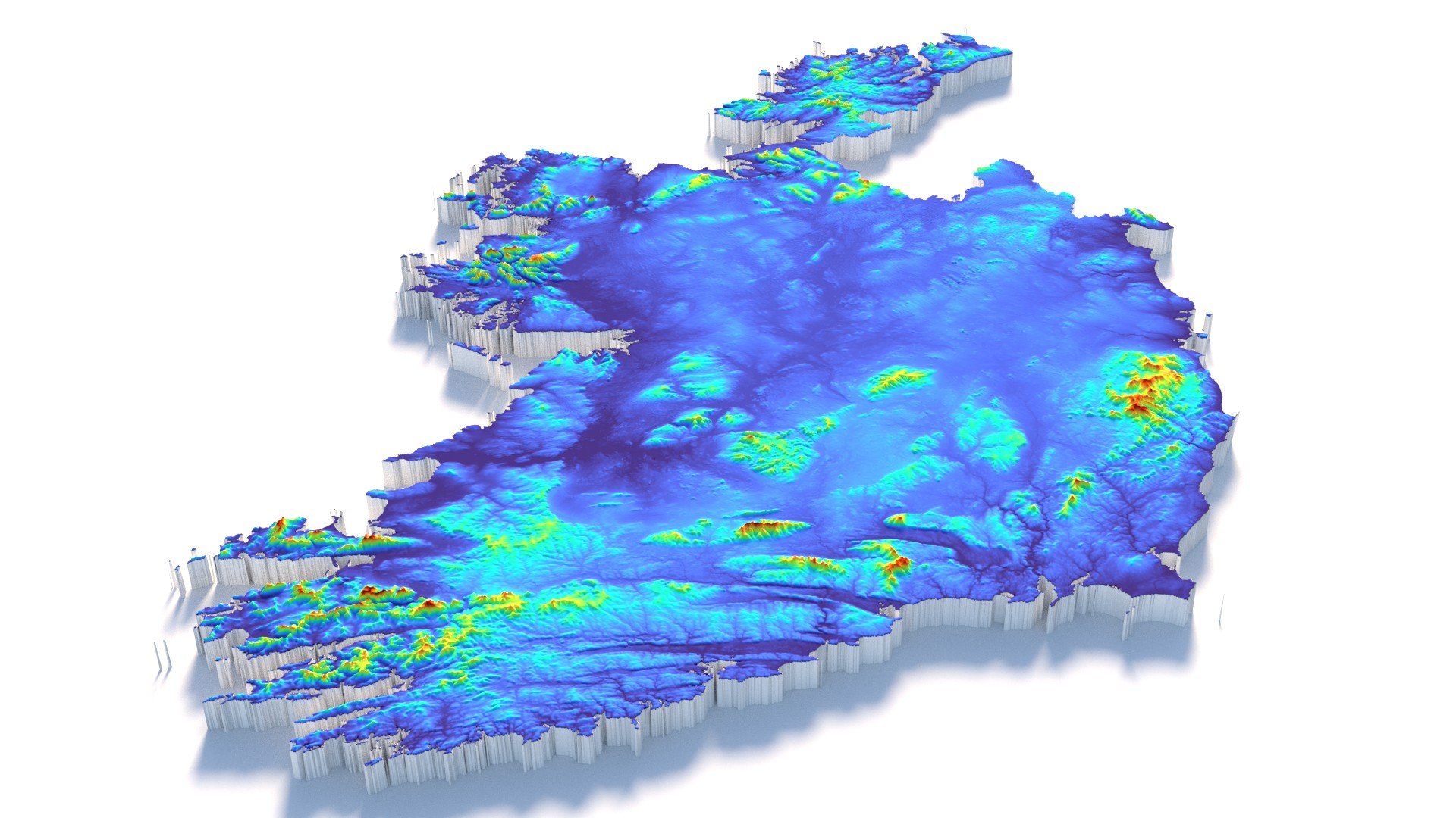 3D Ireland Terrain Map Model - TurboSquid 2336186
