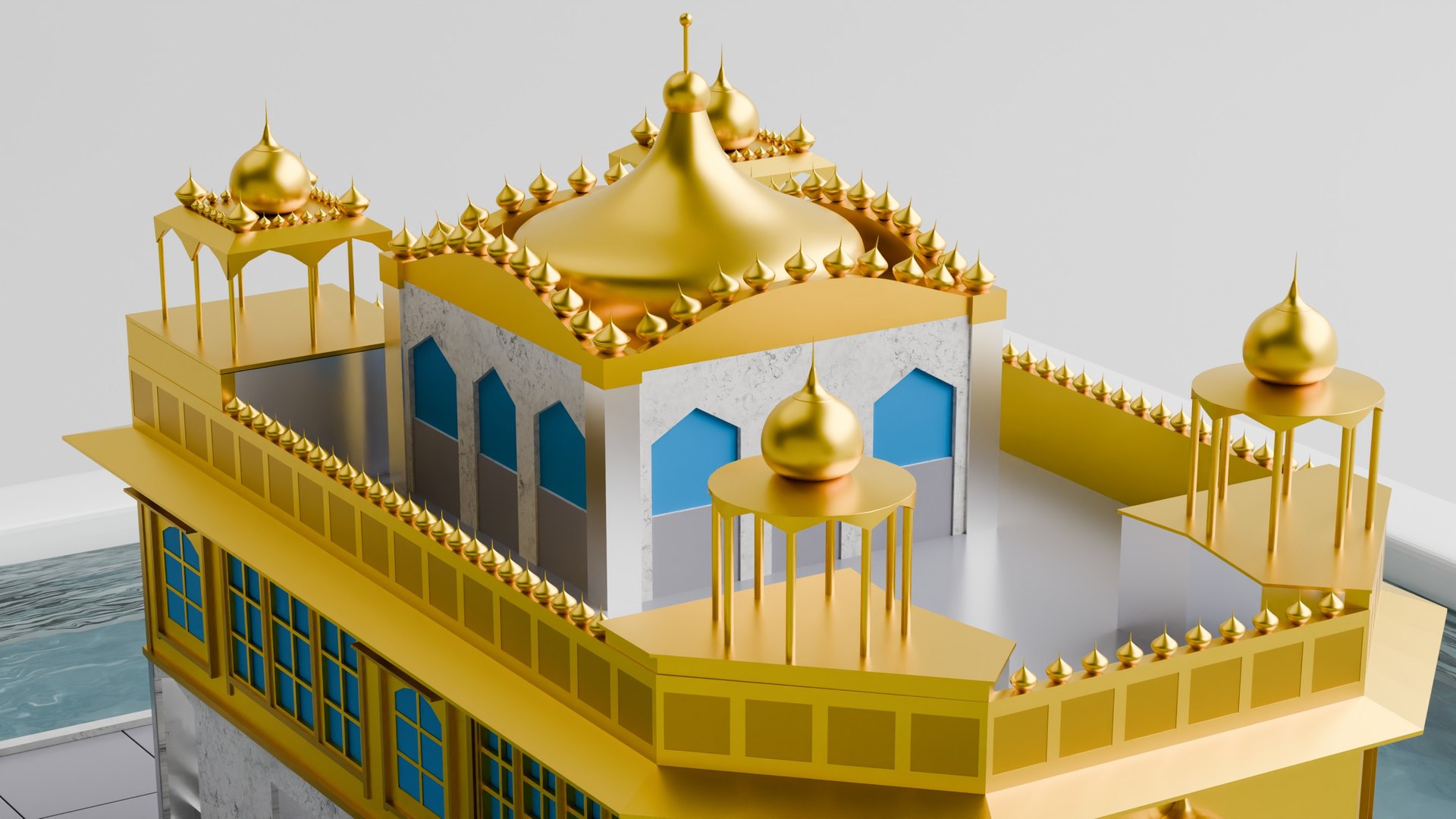 3D Golden Temple 3D Model Model - TurboSquid 2414240