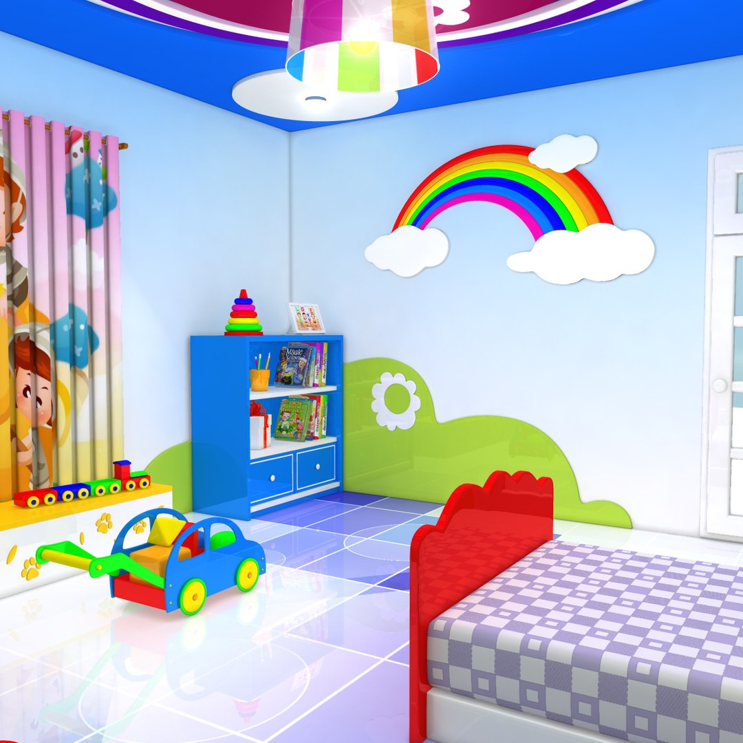 3d Obj Cartoon Bed